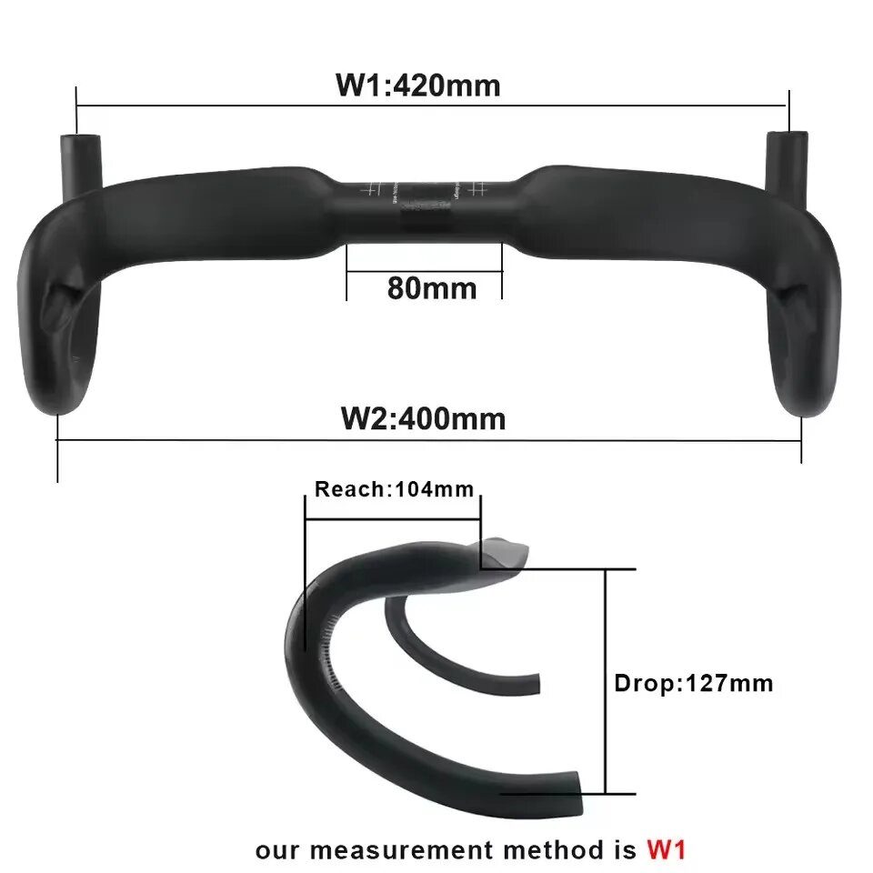RXL SL карбоновый дорожный руль 400/420/440 мм UD Matte 420