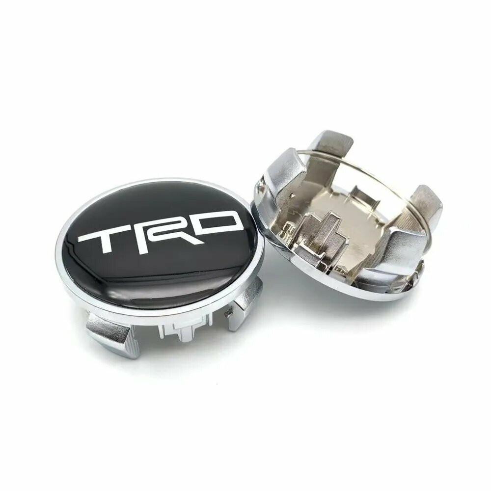 Колпачок на ступицу литого диска на автомобили Toyota / Тойота TRD , размер 62/56/20мм, комплект 4 штуки.