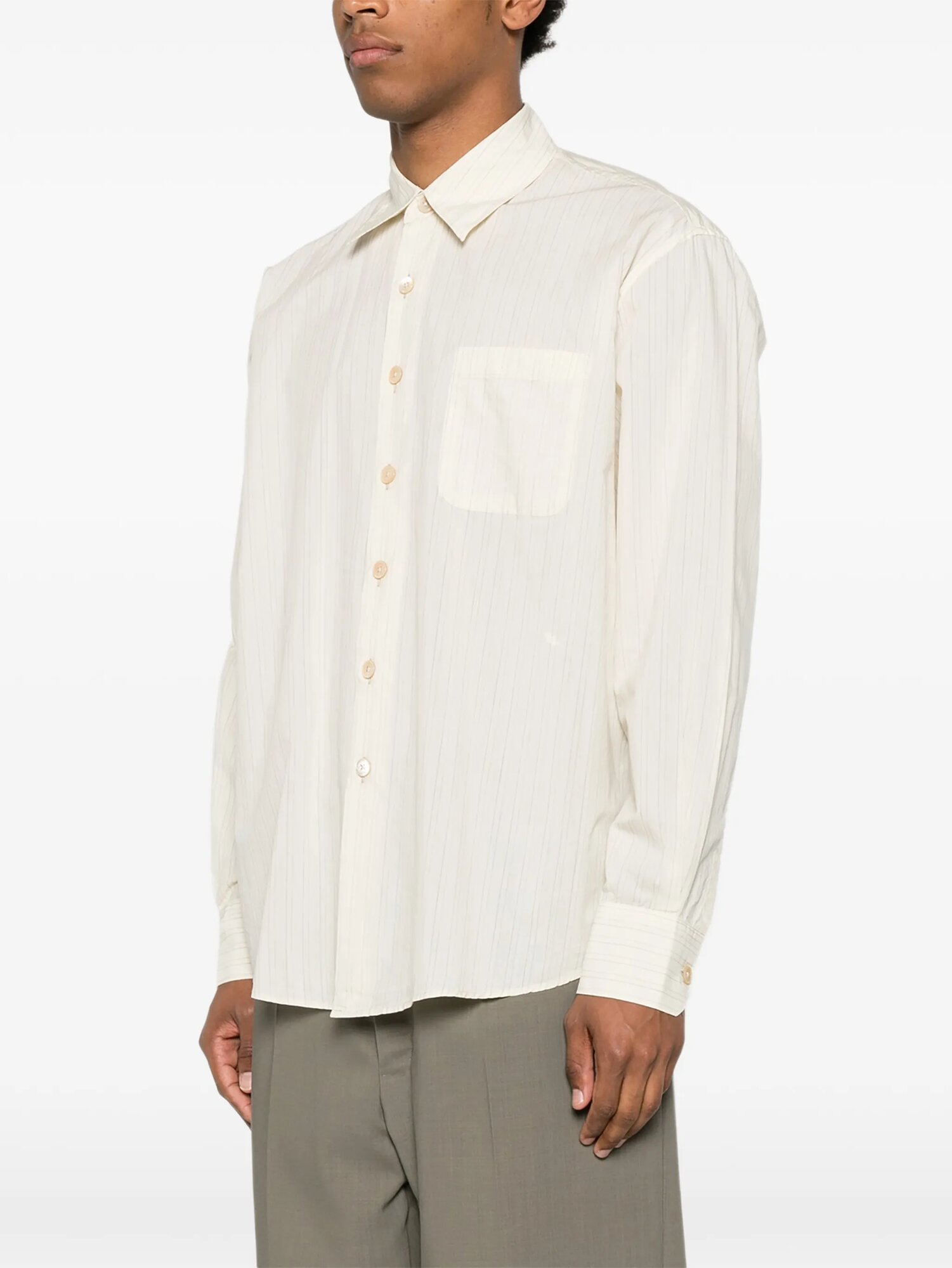 Рубашка Our Legacy Above pinstriped shirt, размер 54, разноцветный — фото 1