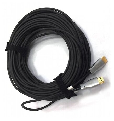 GCR Кабель 100m оптический HDMI 2.0, профессиональный, высокоростной, HDR 4:4:4, Ultra HD, 4K 60 fps, 3D, AUDIO, 18.0 Гбит/с, экран
