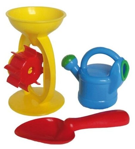 Детский песочный набор: мельница, лейка-мини, совок 16 см