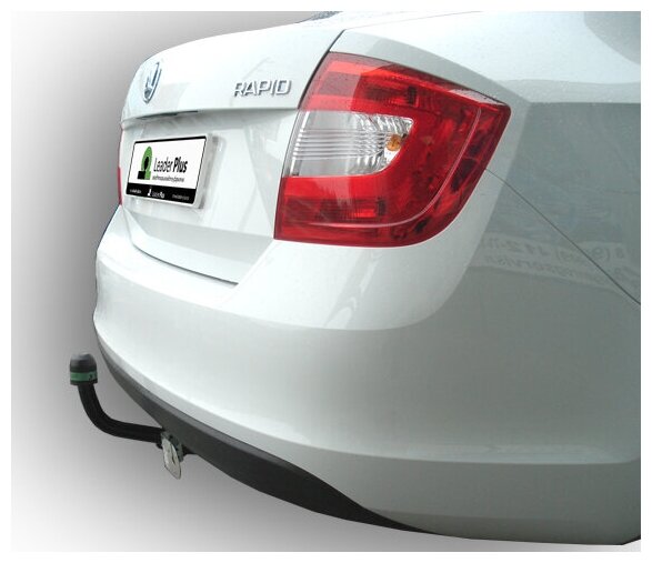 Фаркоп(прицепное) Лидер-Плюс для VOLKSWAGEN POLO (седан, лифтбек) (6R1) 2010-./ SKODA RAPID(лифтбек)(NH) 2012-.(паспорт и сертификат в комплекте)(без электрики)V125-A
