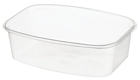 Одноразовый контейнер Юпласт 350 мл , 138х102 мм, без крышки, прозрачный ПП, 100 шт/уп