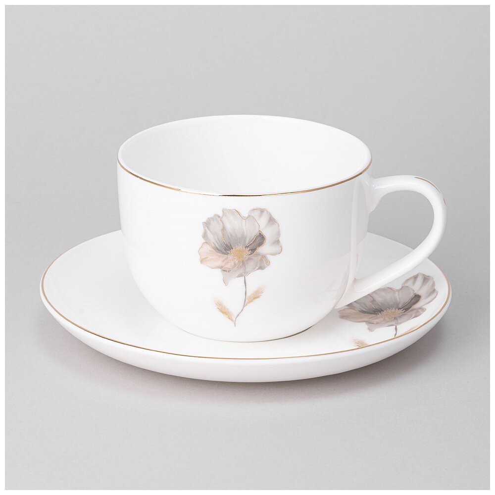 Чайная пара lefard inspiration золотой цветок 380 мл KSG-422-126