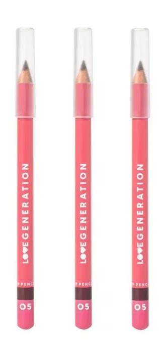 Карандаш для губ Love Generation Lip Pencil тон 05 Темный серо-коричневый, 1.2 гр 3 шт