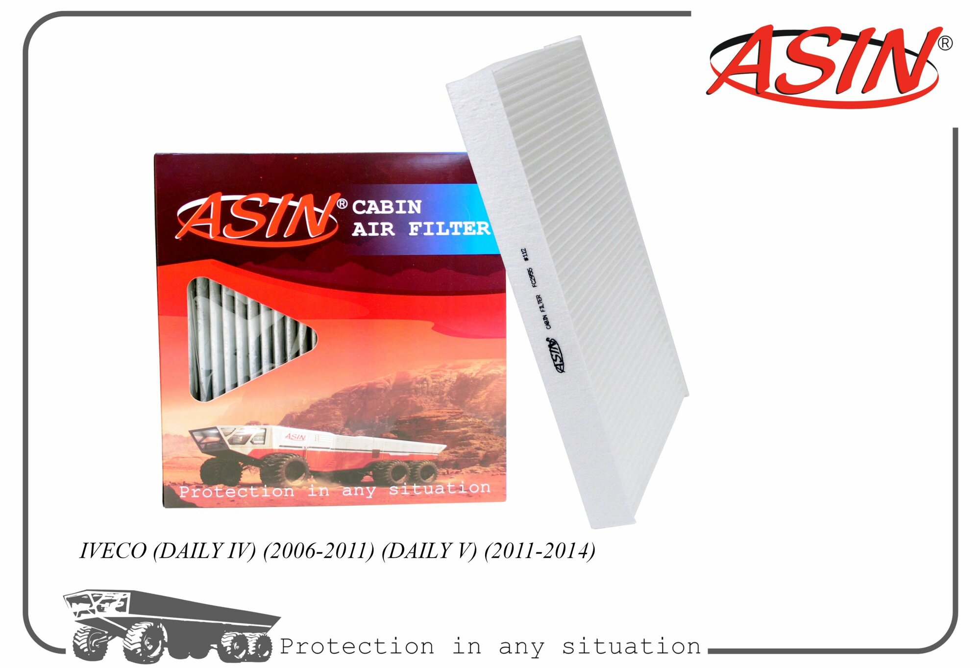 Фильтр салонный 2994769 ASIN. FC2955 для IVECO DAILY IV 2006-2011 DAILY V 2011-2014