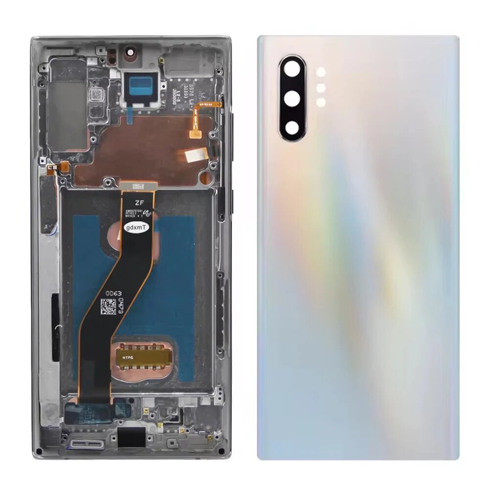 AMOLED для Samsung Pantall Note 10 Plus ЖК-дисплей с цифровым преобразователем сенсорного экрана в сборе, замена для Note 10+ с рамкой DIY дисплея Grey Frame I Cover