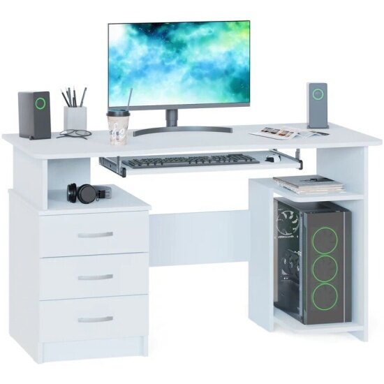 Стол компьютерный Мебельная Фабрика "сокол" КСТ-08.1 Белый4