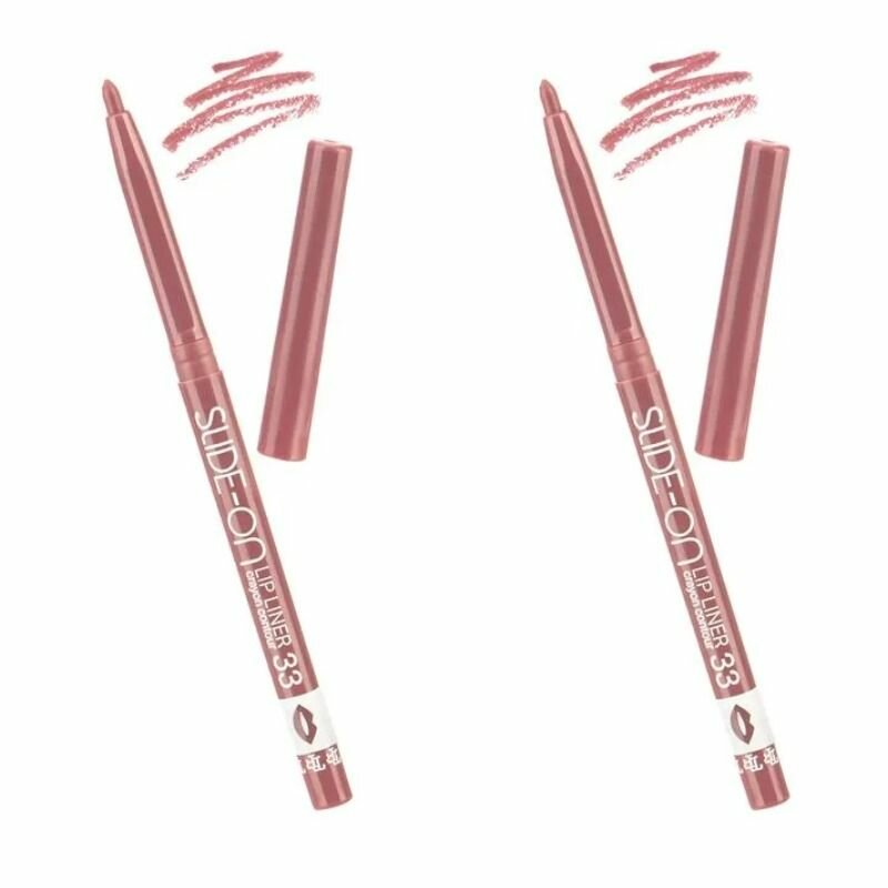 TF cosmetics Карандаш для губ Slide-on, тон 33 сиренево-розовый, 2шт