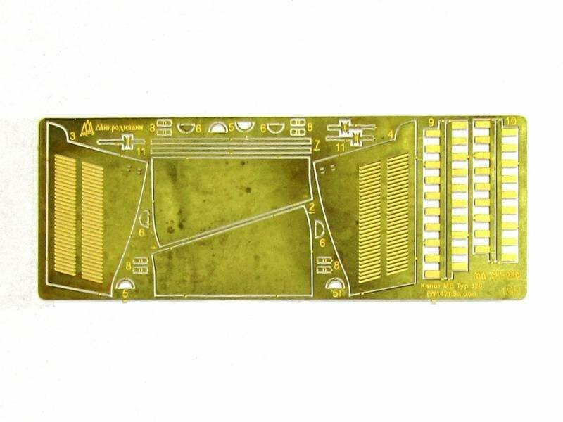 Фототравление капоты для Мерседес 320, ICM. Масштаб 1:35
