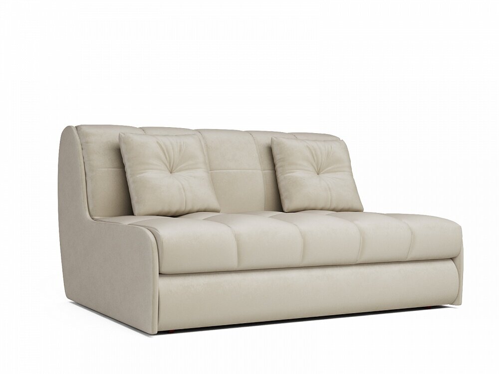 Прямой диван Барон Виа 2 Бежевый Вельвет, аккордеон, 151х105х88 см, на металлическом каркасе