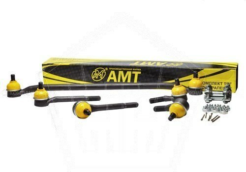 Комплект тяг рулевой трапеции ваз 2121 с метизами амт силикон (ам21-3414100s)