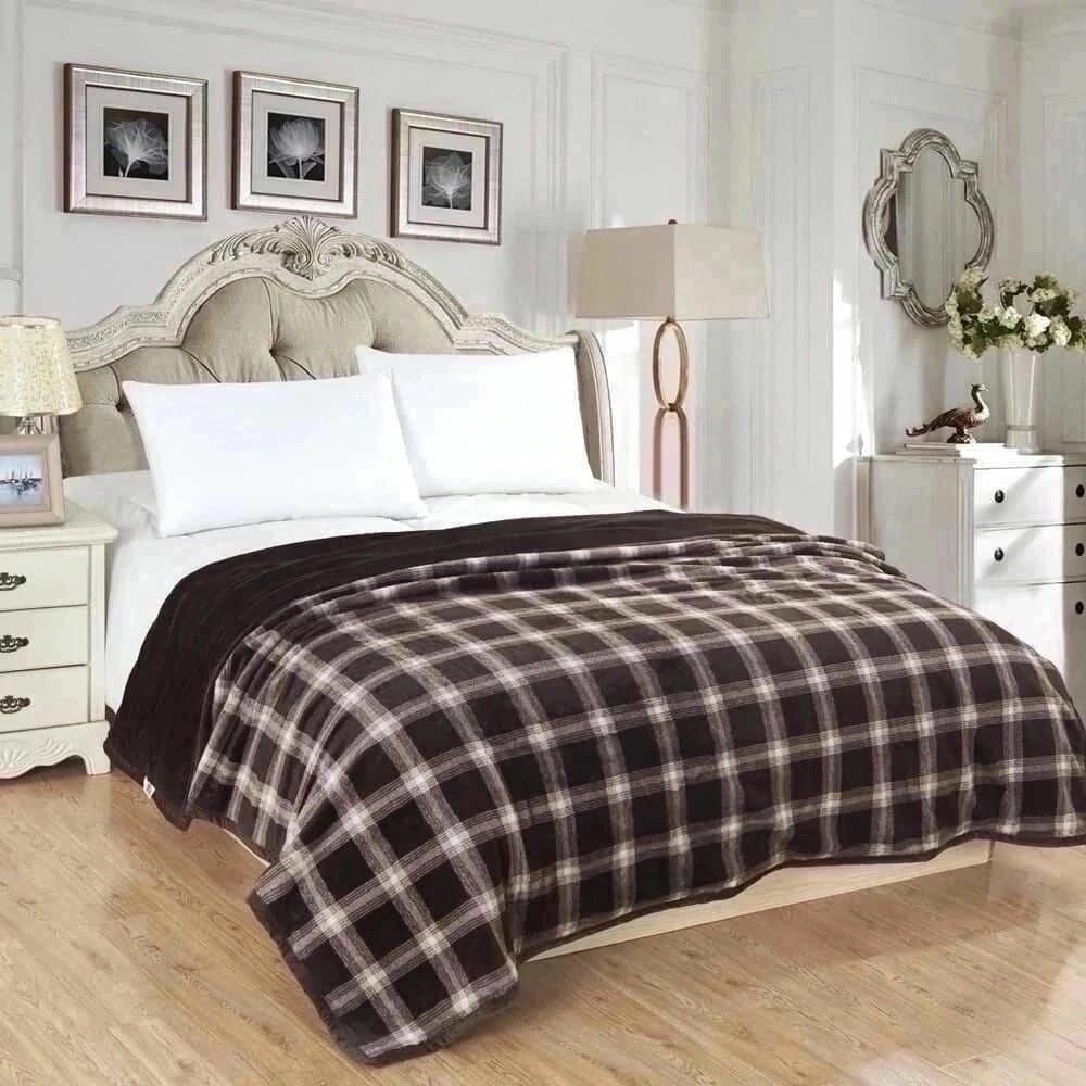 Флисовый мягкий плед покрывало на кровать 200х220 см