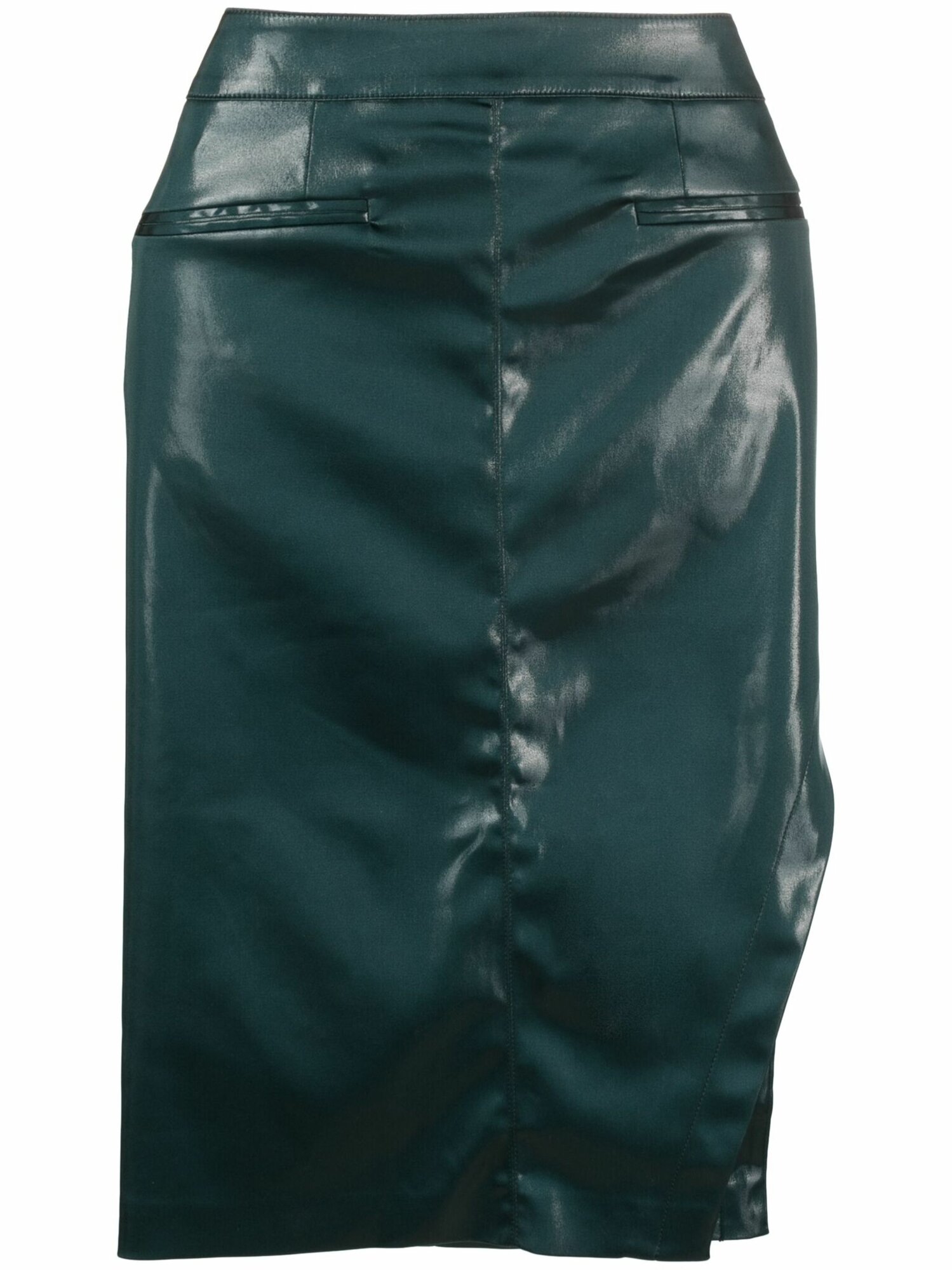 Юбка Asymmetric shiny-finish skirt