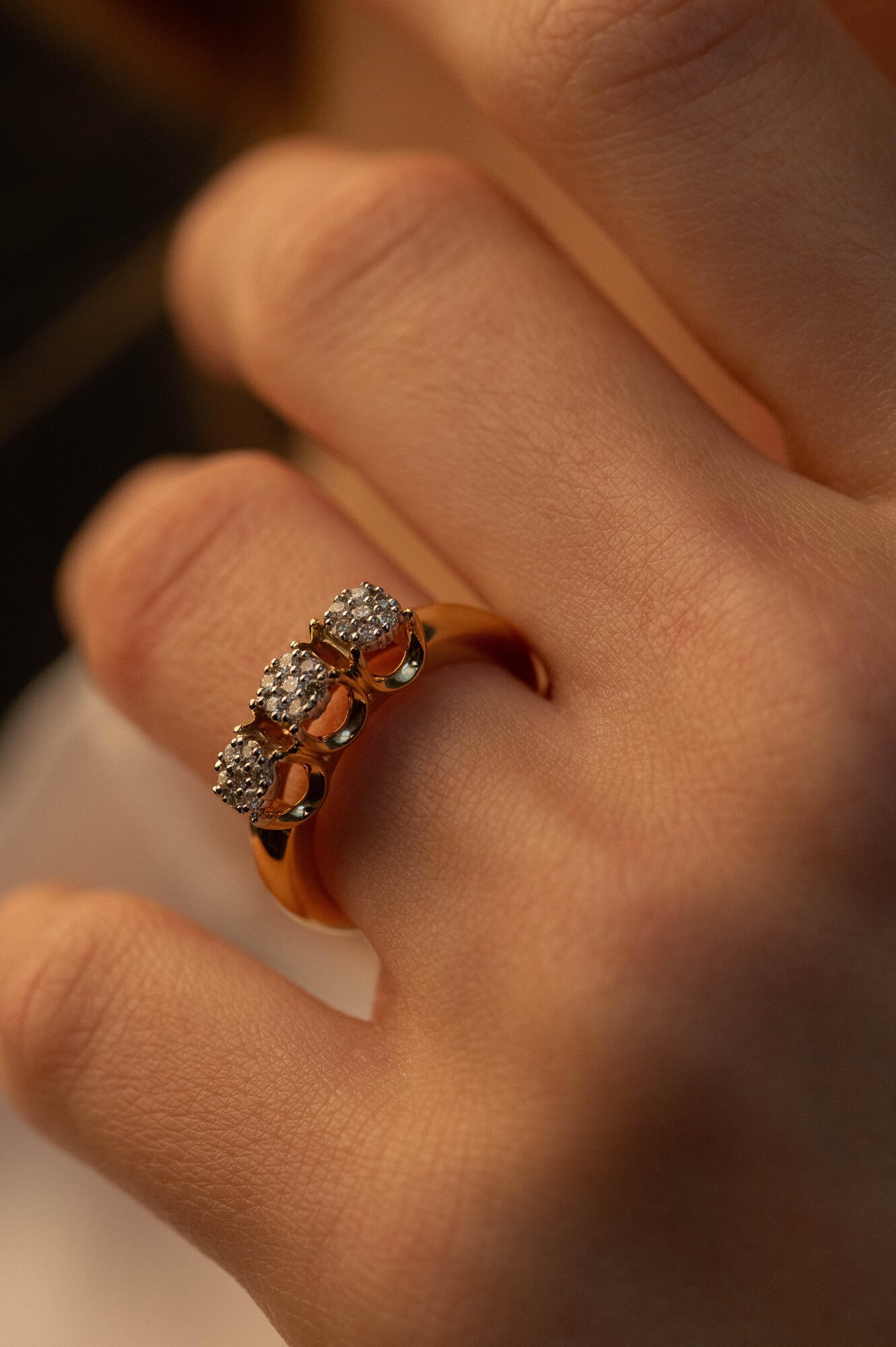 Кольцо, желтое золото, 585 проба, бриллиант