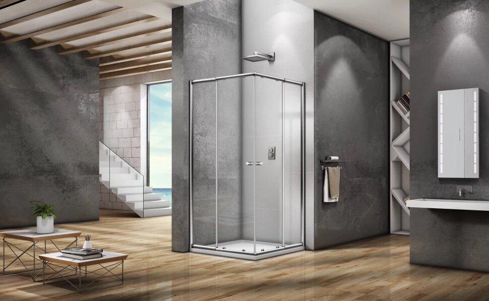 Душевой уголок 90x90 см Good Door Lira CR-90-C-CH прозрачное