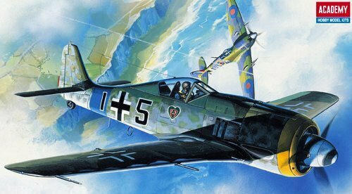 12480 Academy Немецкий истребитель Фокке-Вульф FW-190A Масштаб 1/72
