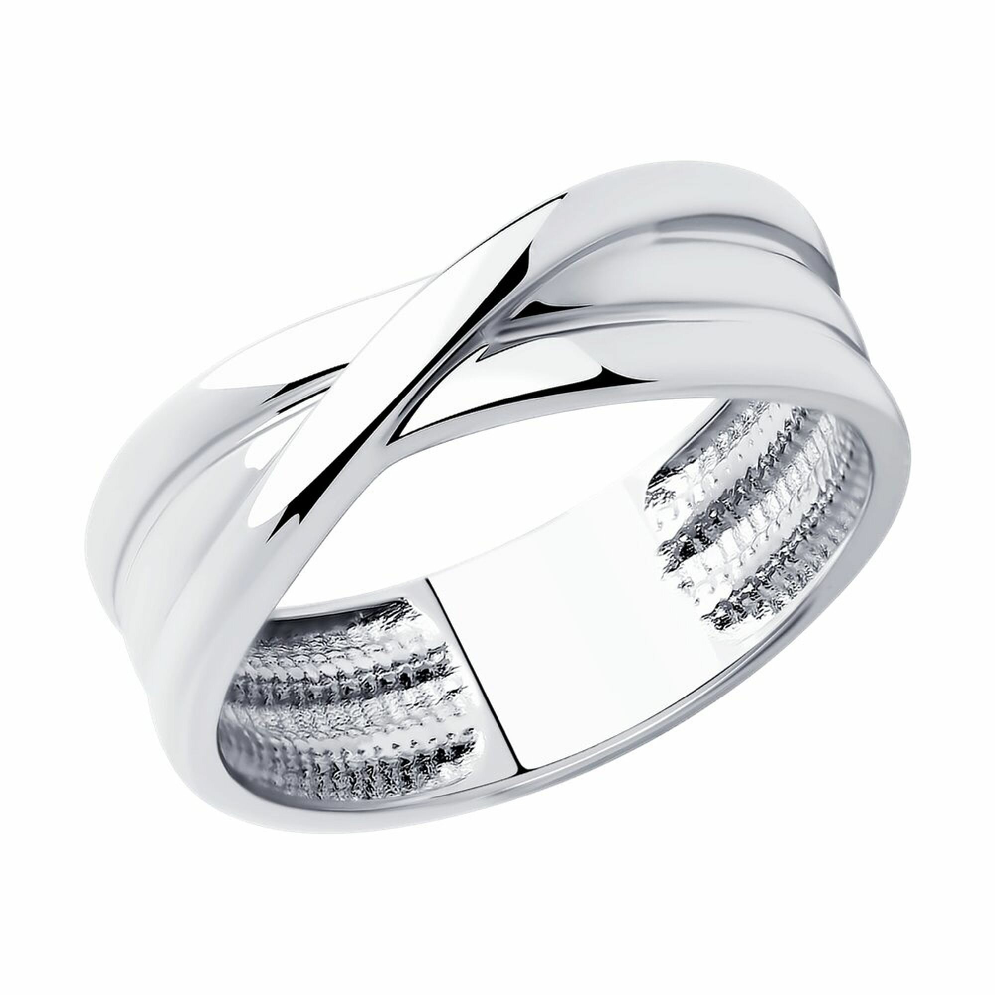 Кольцо, серебро, 925 проба, родирование