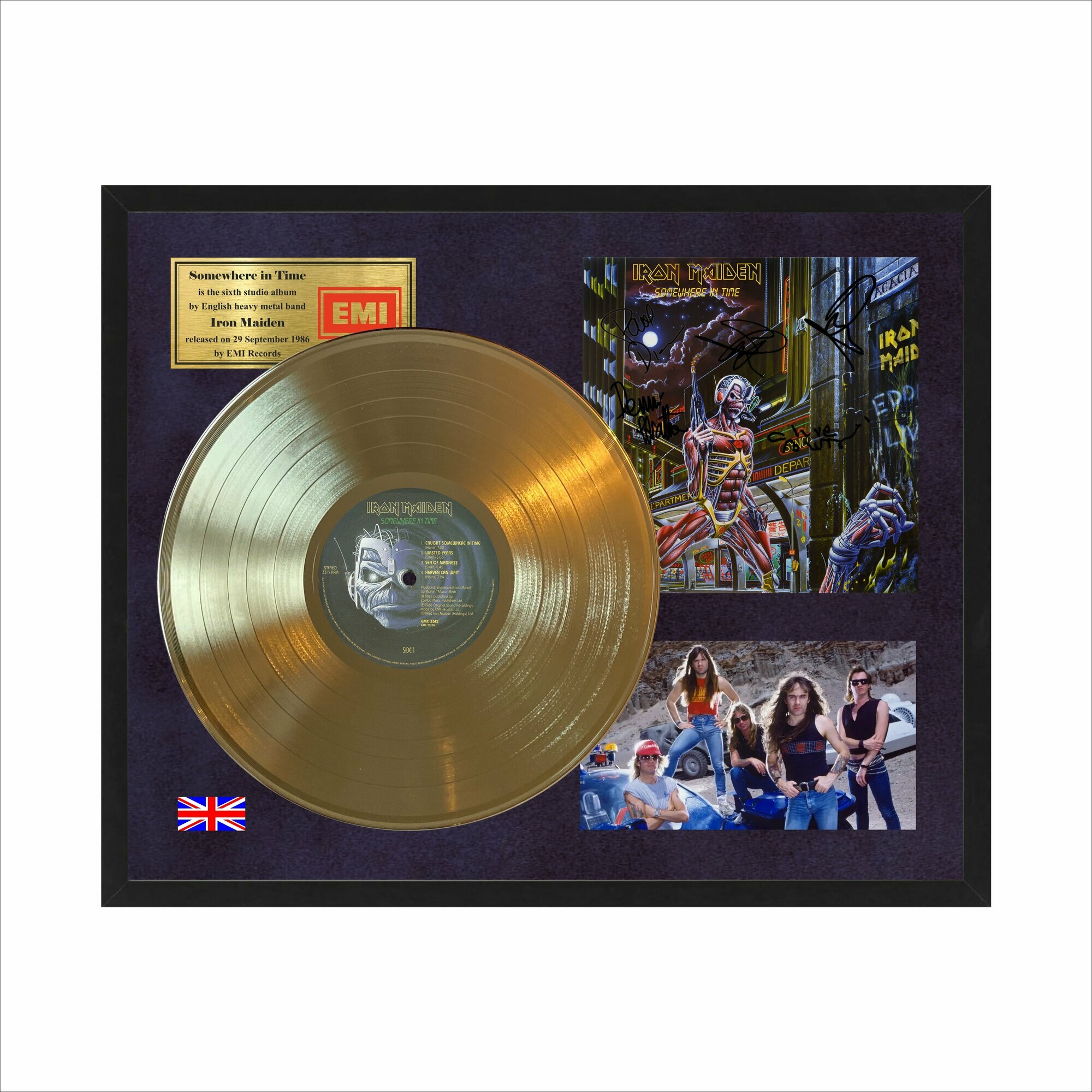 Виниловая пластинка Iron Maiden в рамке