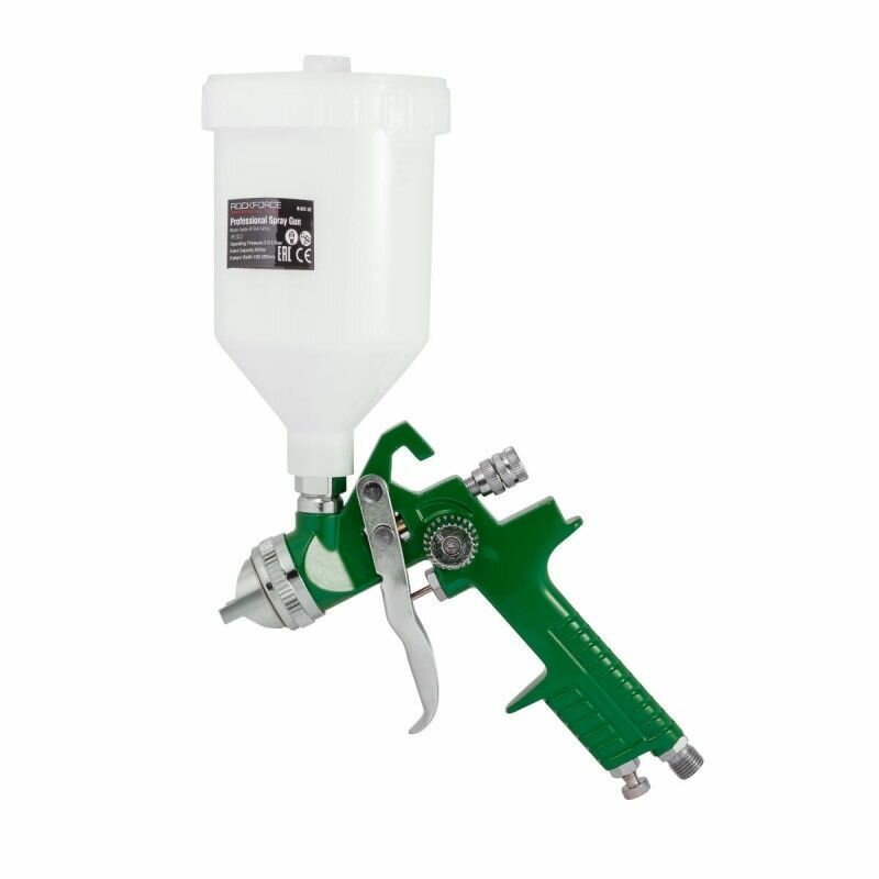 Краскораспылитель Rockforce RF-H-827-2V, с верхним пластиковым бачком, 0.6 л — фото 1