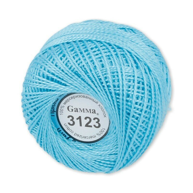 Пряжа "Gamma" Ирис 100% хлопок, цвет: 3123 (2 шт.)