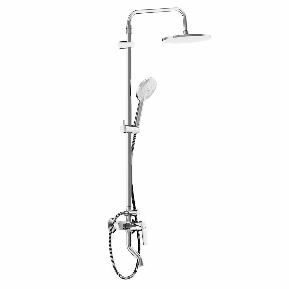 Душевая система с ванно-душевым смесителем Damixa Jupiter 977740000, Хром