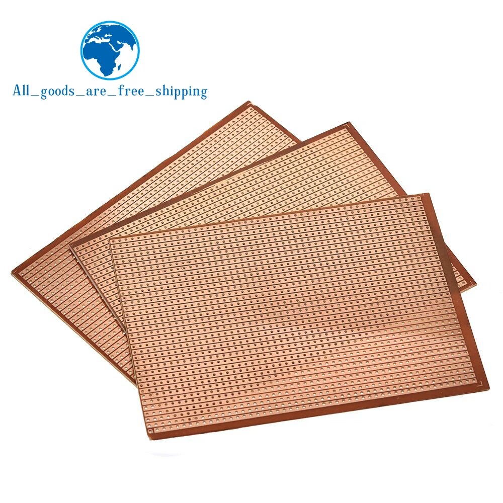 1/5 шт. DIY 9,5x12,8 9,5*12,8 см прототипная бумага универсальная экспериментальная матричная печатная плата однорядное непрерывное отверстие 95x128 мм