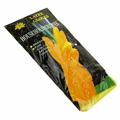 Перчатки хозяйственные Домашняя Мода латексные, размер L "Хозяюшка" 36 г, цвет желтый