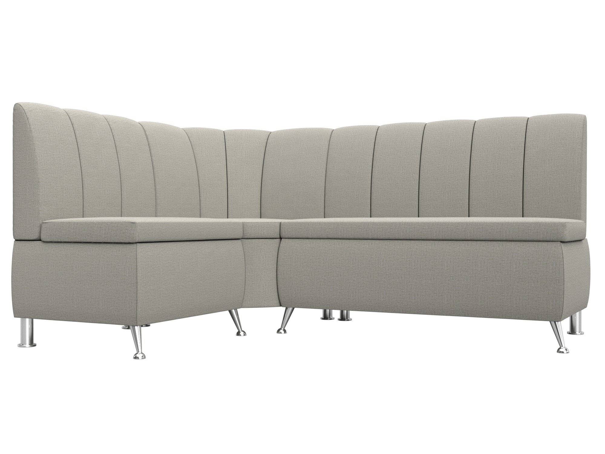 Диван кухонный угловой Кантри, левый угол, 4-местный, размер: 170x88х133см, Рогожка, Амур 02 бежевый