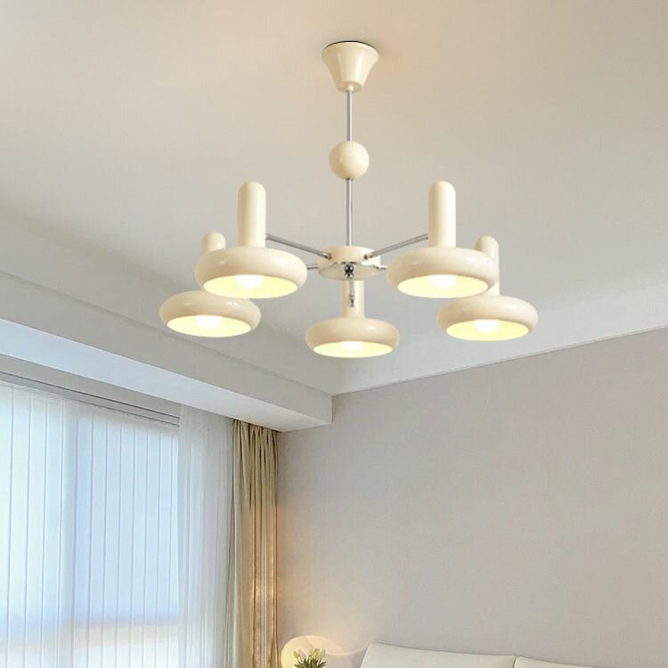 Современная Скандинавская Простая Люстра В Кремовом Стиле. Подходит Для Гостиной, Столовой, Спальни. Светодиодные Светильники Для Украшения Дома. -jua