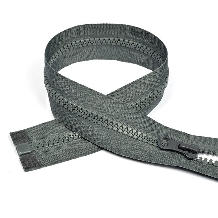Молния MaxZipper тракторная, 1 замок, усиленные звенья, 40 см, цвет F320, серый, упаковка 50 штук
