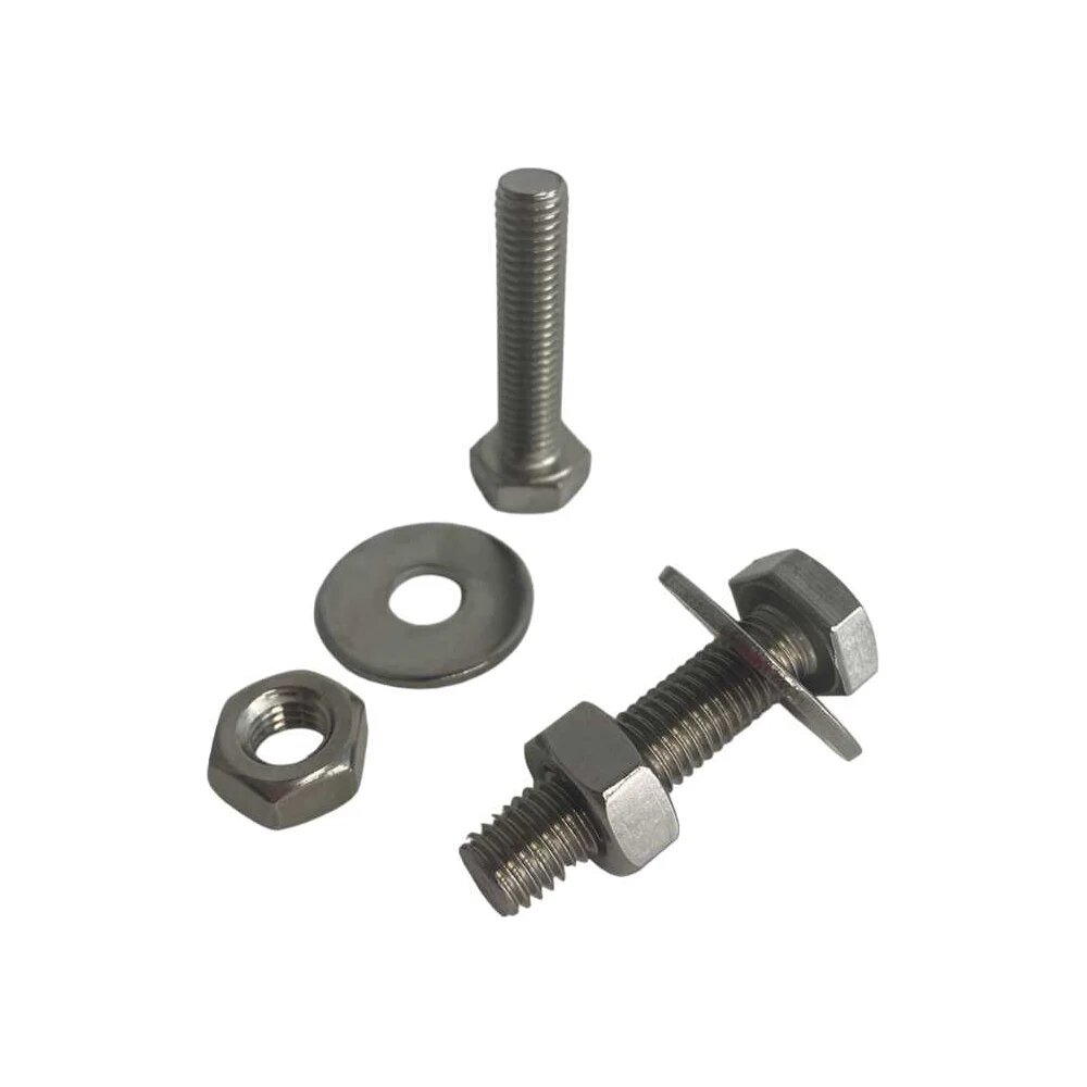 Болт нержавеющий 23 болта 8x50 мм DIN933 с гайкой и шайбой, 10шт. 33346