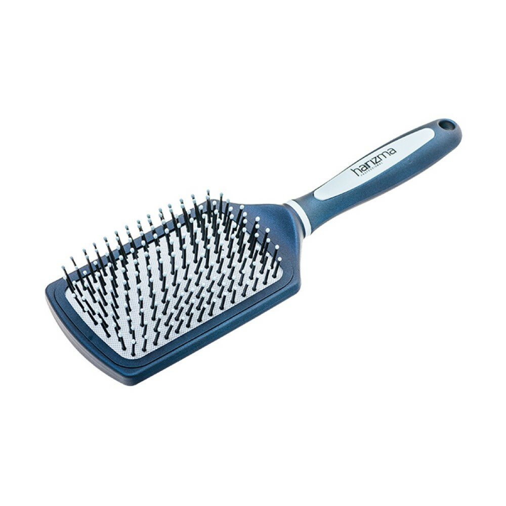 Щётка массажная для волос harizma , квадратная большая, 11 рядов