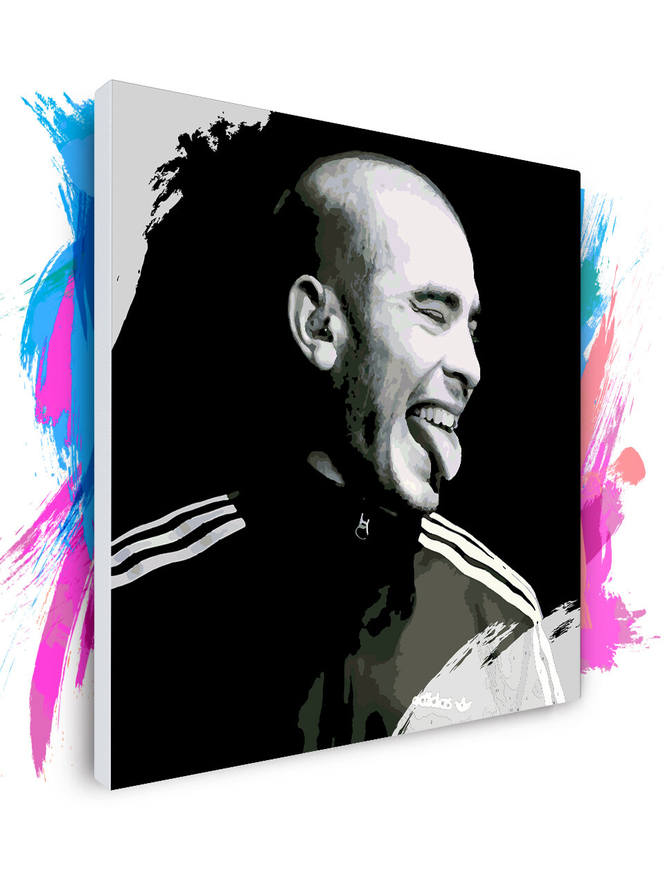 Картина по номерам на холсте Хаски ЧБ, 60 х 60 см