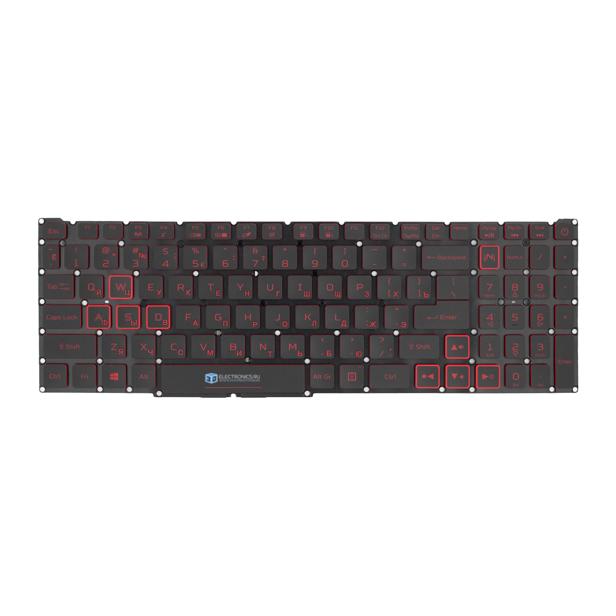 Клавиатура для ноутбуков Acer Nitro AN515 / AN517 / AN715 с подсветкой