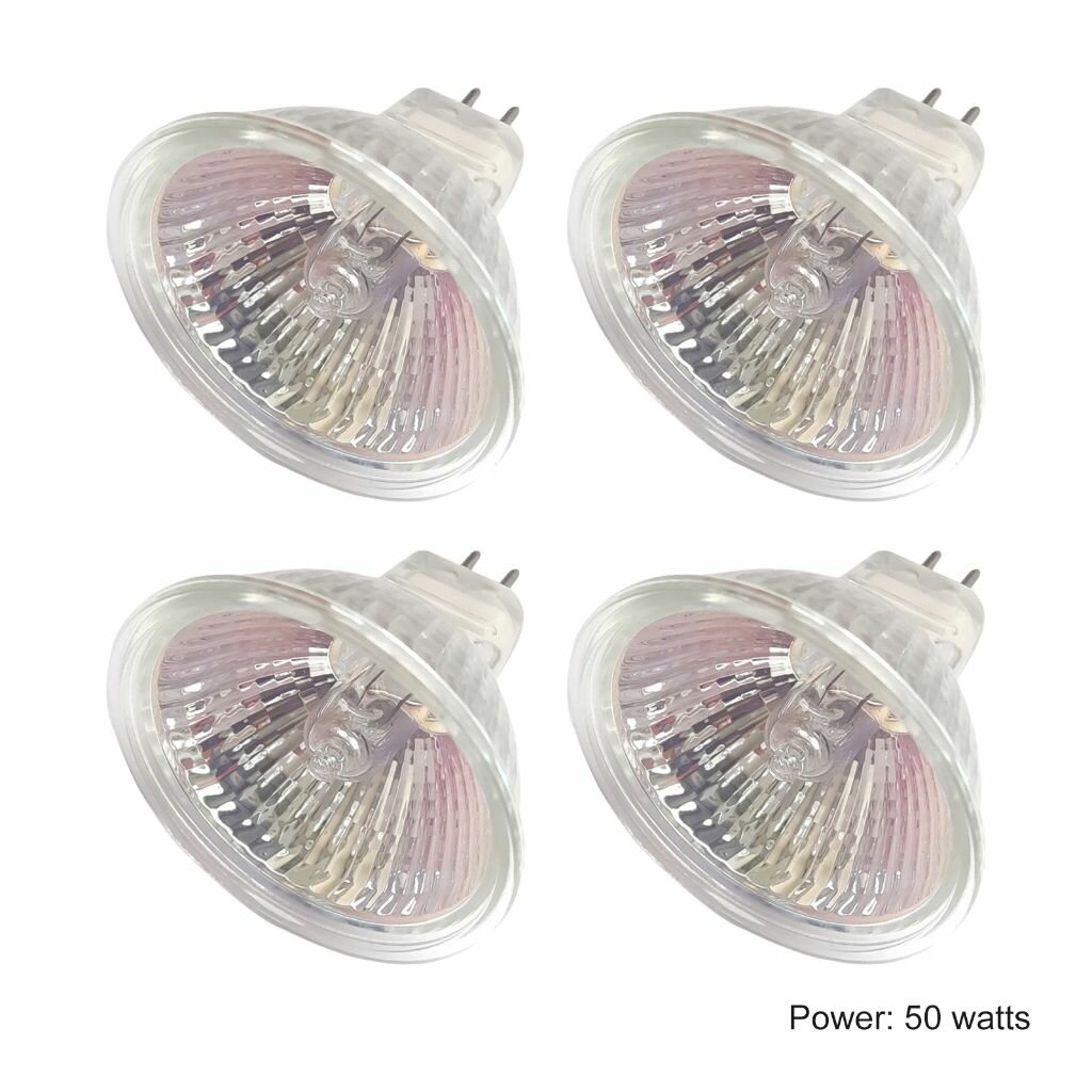 (1 комплект из 4 штук) Корпус галогенной лампы, низковольтная кварцевая лампа-50 Вт