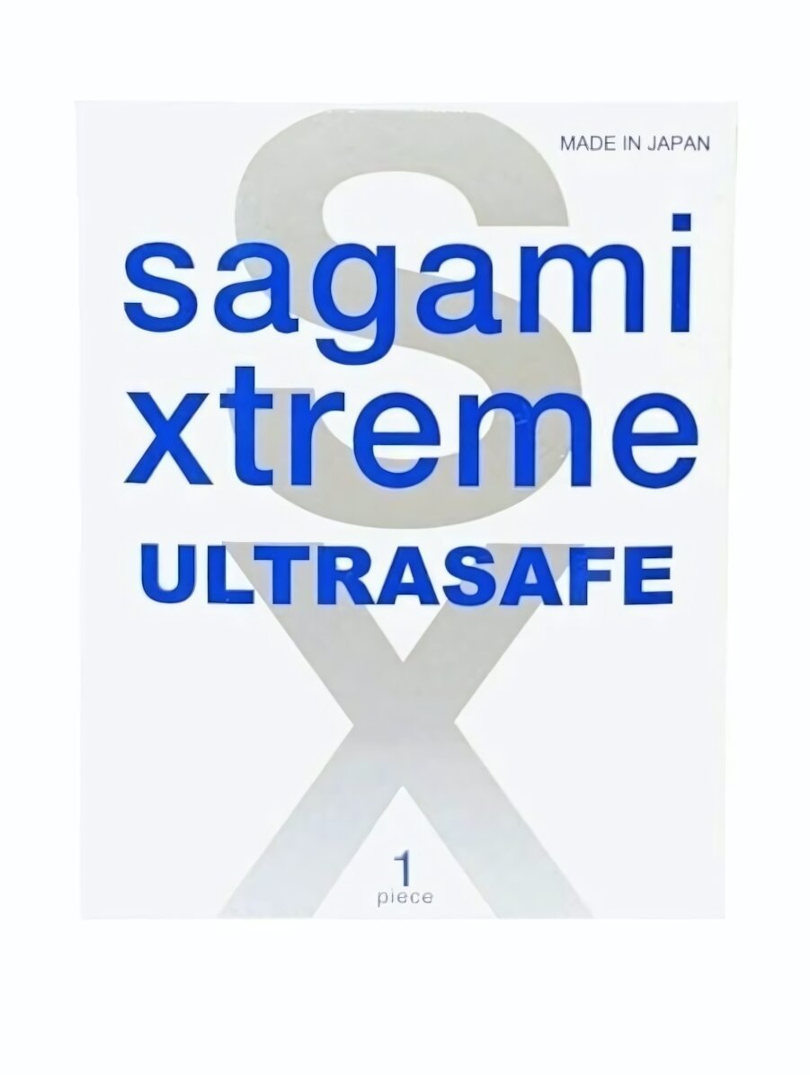 Презерватив Sagami Xtreme Ultrasafe, 0,09 мм, 52 мм, прозрачный, двойная смазка