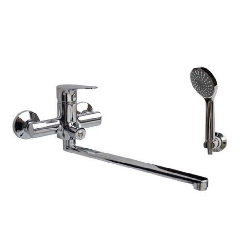 Смеситель MEGABREEZE КС-330-014 для ванны, латунь, хром, 35см