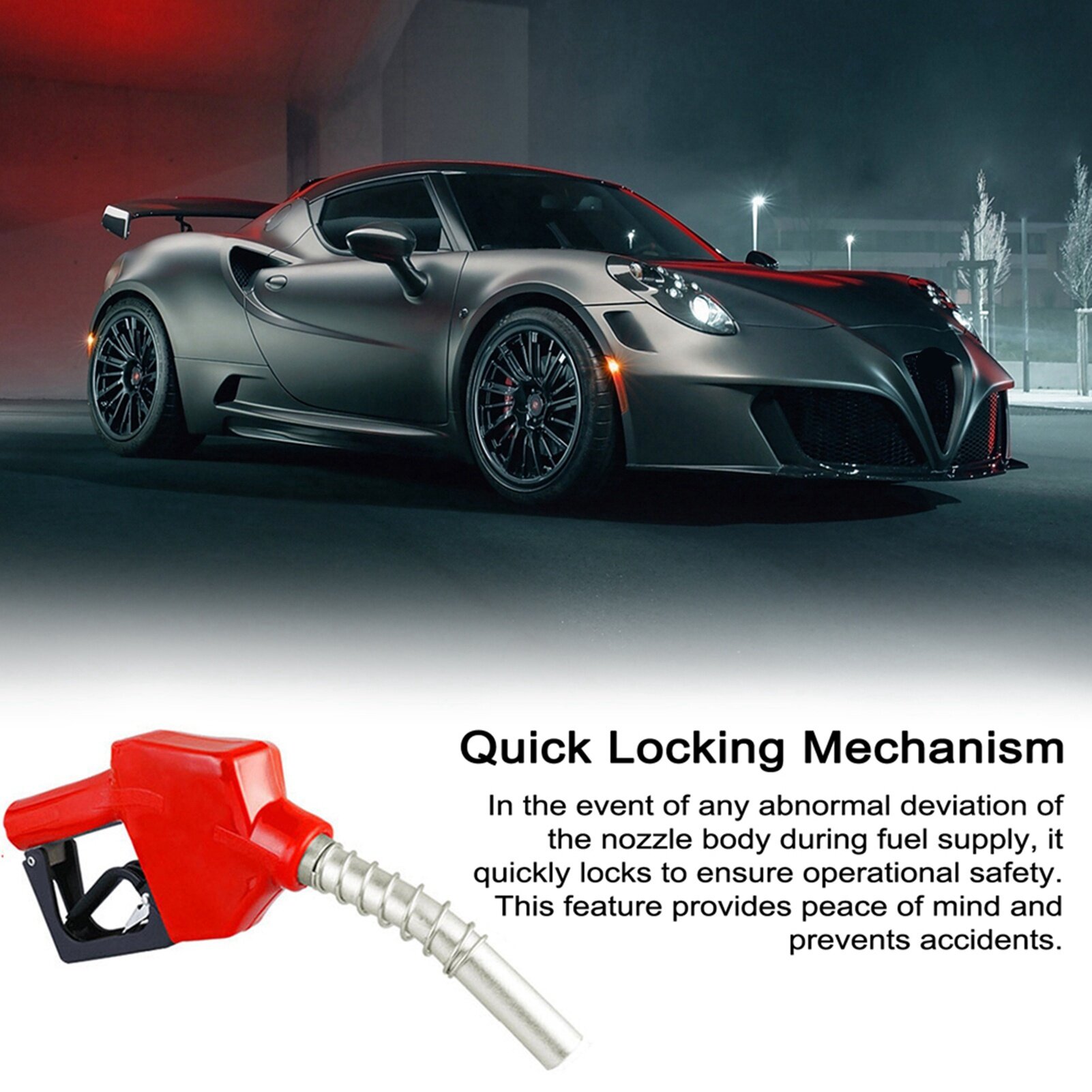 Автоматический топливный пистолет 3/4 дюйма BSPT 15/16 дюймов выходной газовый насос ручка для заправки бензином красный