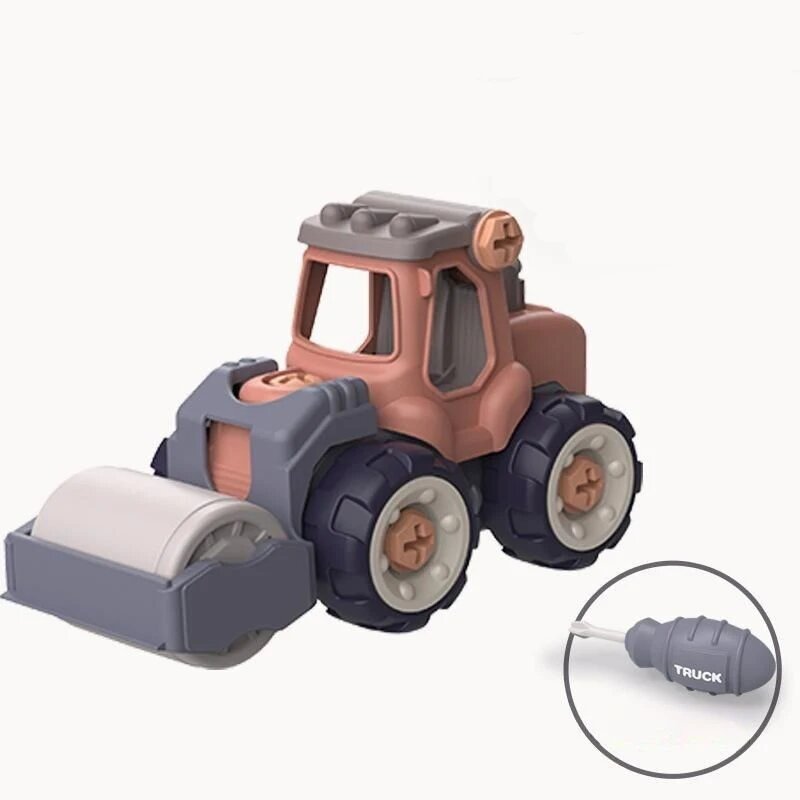 Детский дорожный каток-экскаватор, пластик, Road roller