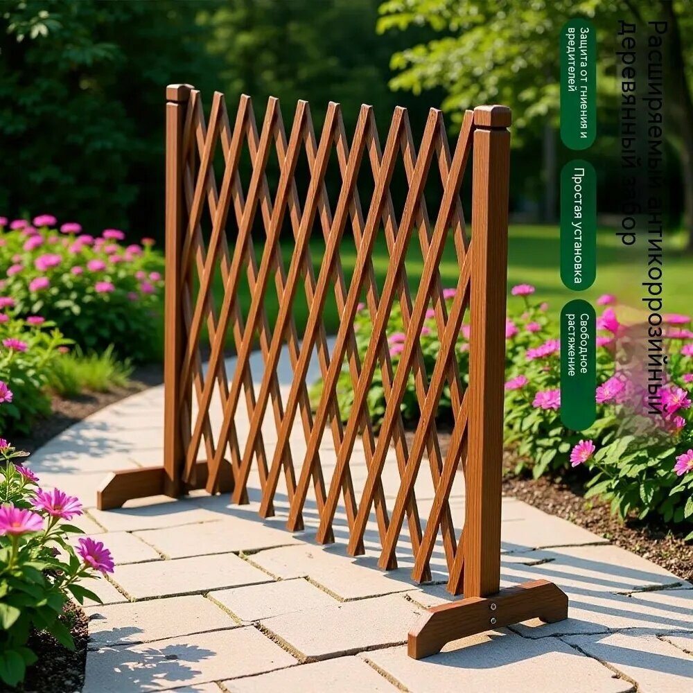 Global Treasures -Наружный антикоррозийный деревянный забор, раздвижной ограждающий забор, садовая ограда