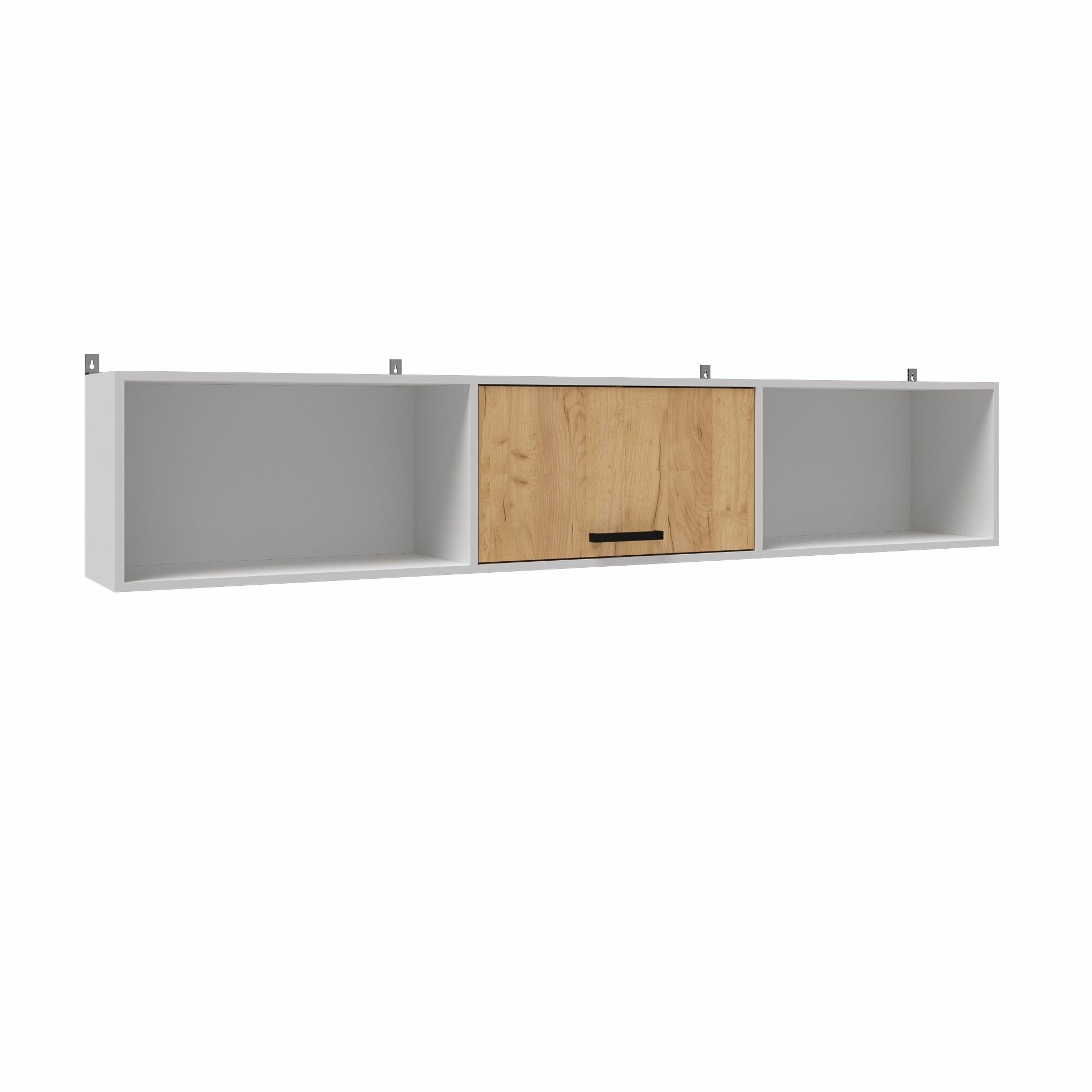 Спальня Лючия навесная секция белый/дуб крафт золотой (Микон)