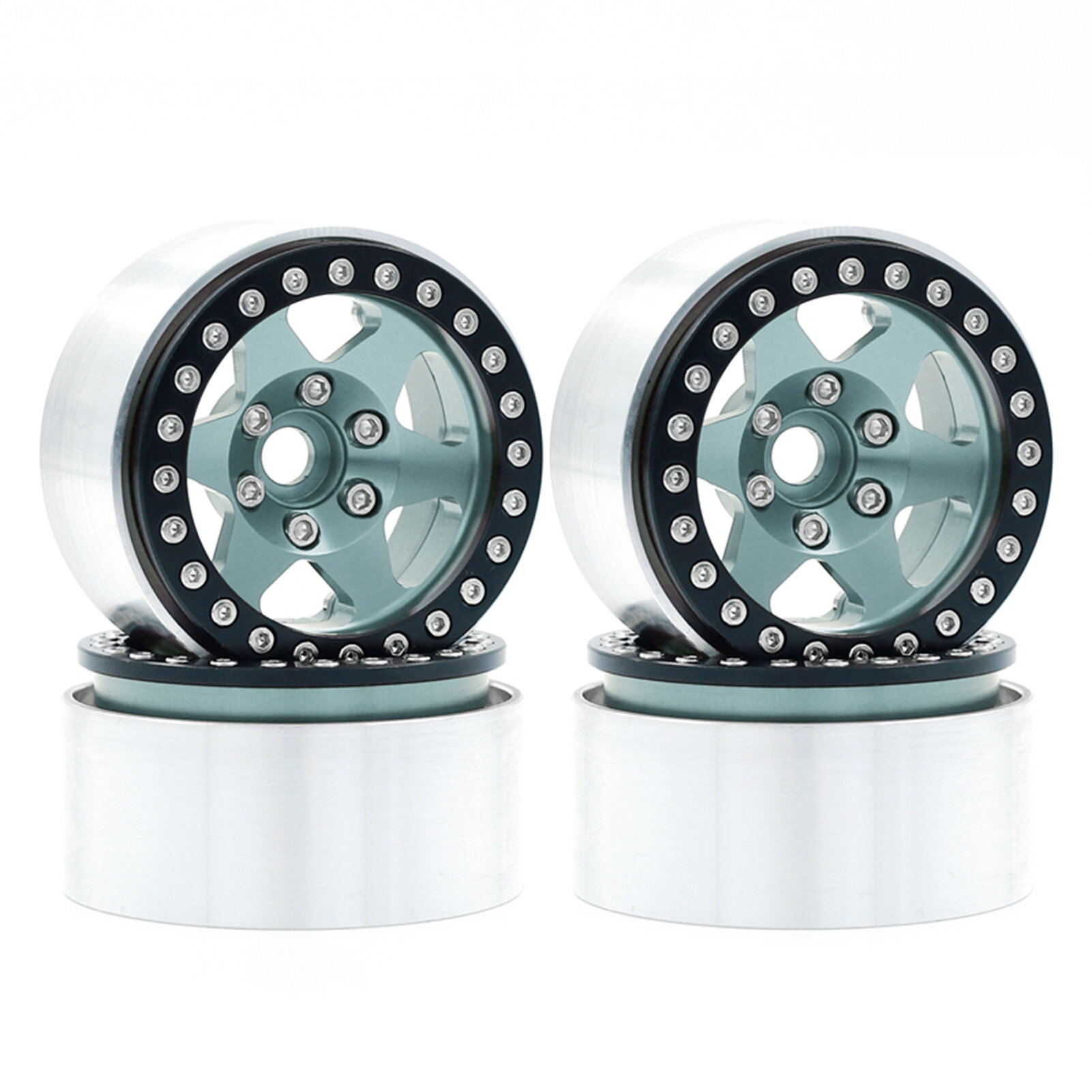 Алюминиевое сплавовое колесо колесо колеса бусинки колеса колеса в концентраторе 4PCS замена 1/10 TRX4 Axial SCX10 90046 SCX10 III AXI03007 AXI03003 RC CAR