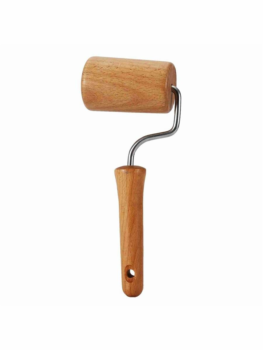 Деревянная скалка для выпечки пиццы, кухонная утварь, антипригарный 12-дюймовый длинный ролик для выпечки, легко моющийся деревянный дизайн