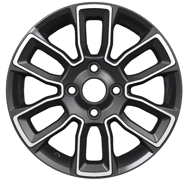 Carwel Ориноко 1406 14x5.5 4x100 et43 dia60.1 Чёрный глянцевый с полированной лицевой частью