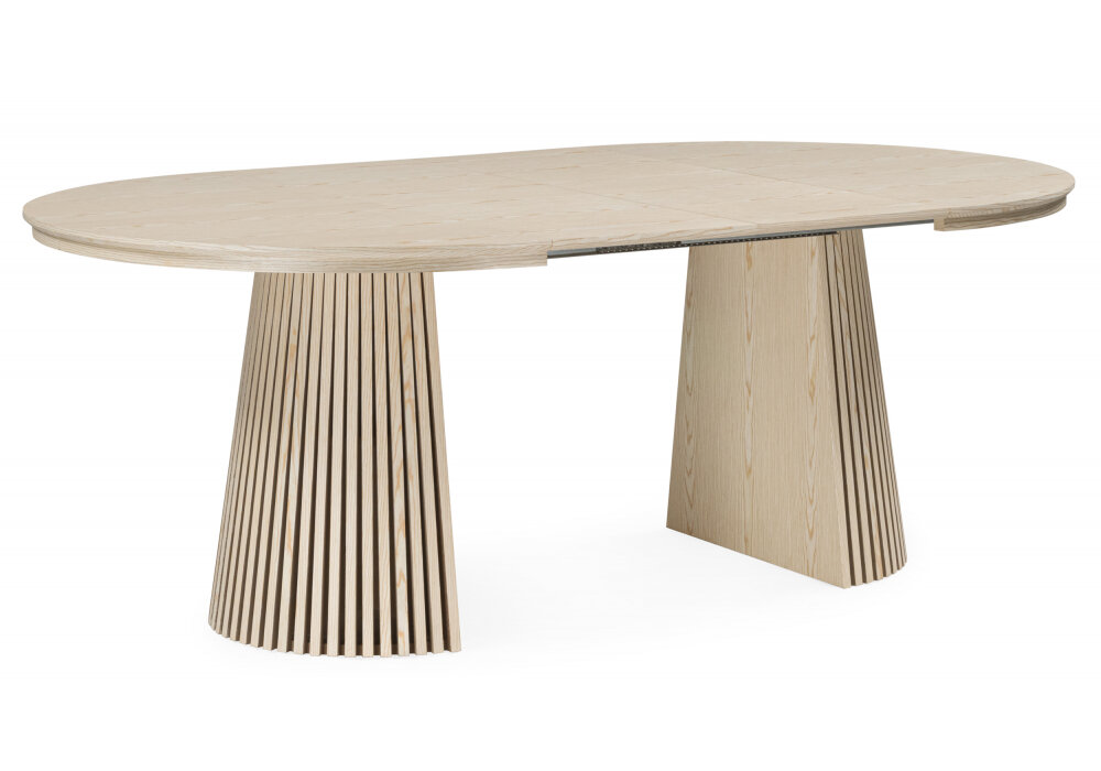 Стол деревянный Mersin woodville темное дерево и дуб, дерево, овальная столешница