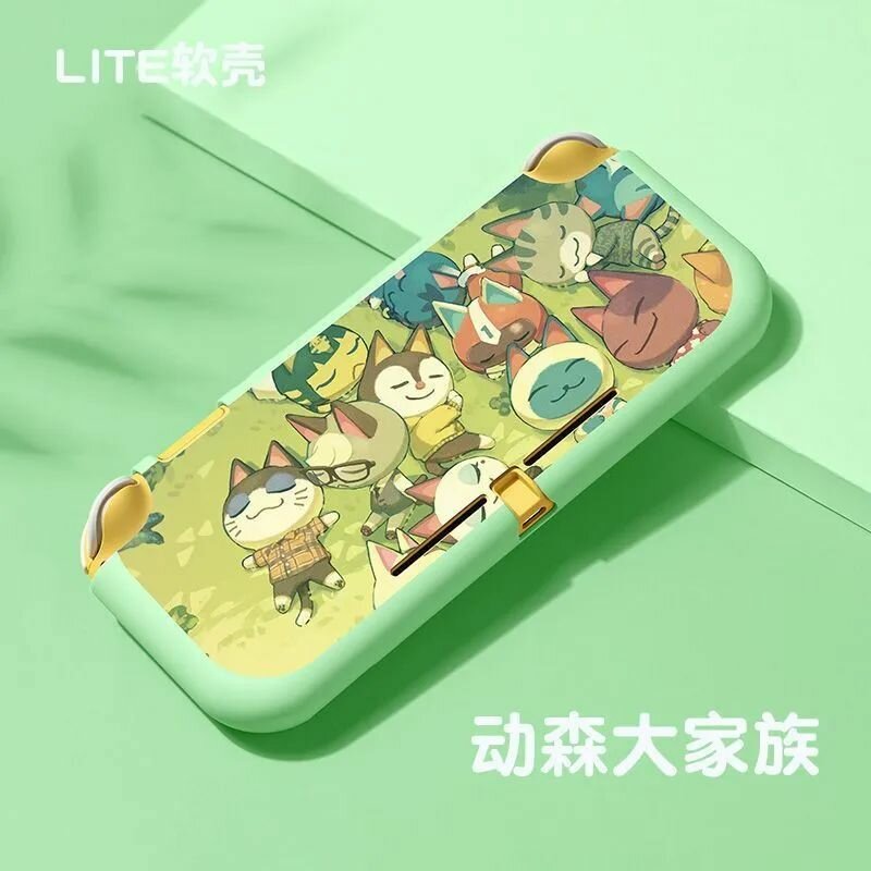 Защитный чехол полуобъемный для Nintendo Switch Lite: тематический дизайн из Animal Crossing (Дорога Животных)