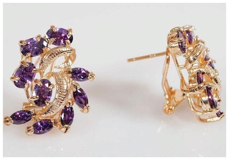 Серьги, аметист