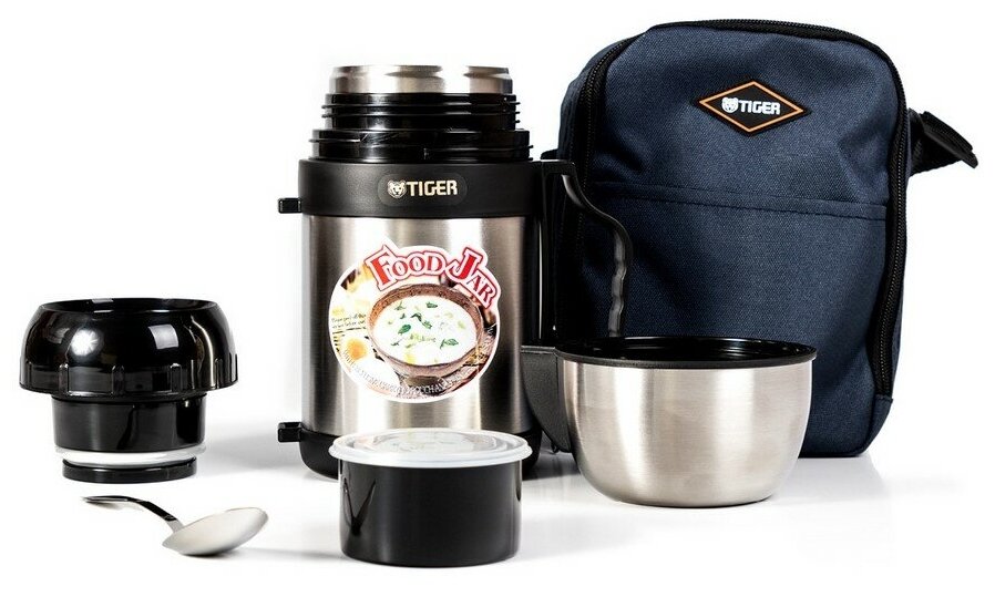 Термос с широким горлом Tiger MCW-P071 Stainless, 0.7 л (цвет - стальной)