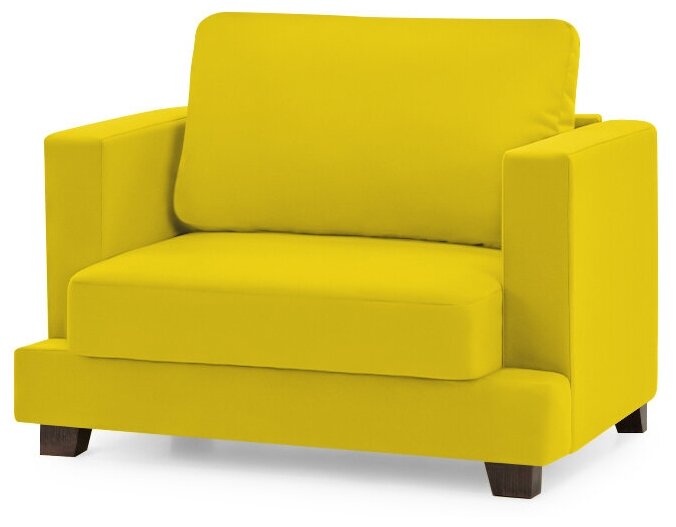 Кресло Плимут Vivaldi 15 NOW 116x108x83 см, желтый Велюр, нераскладной Фиеста